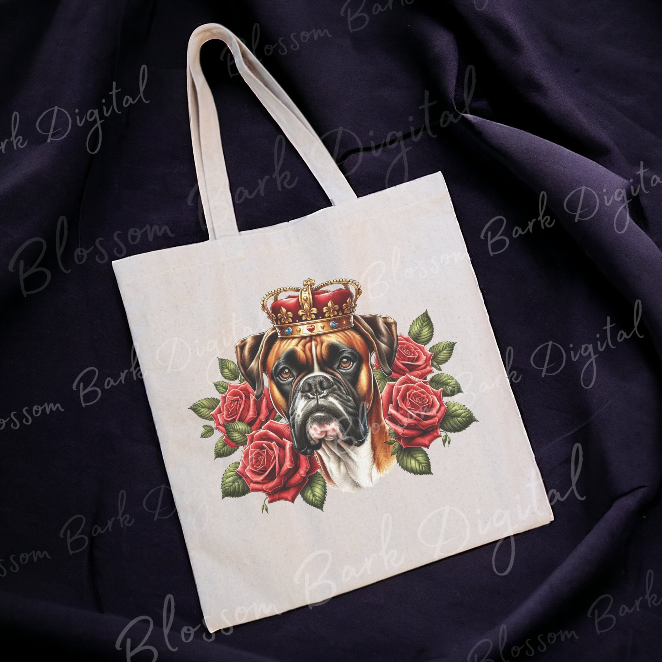 Digital Boxer PNG King Crown PNG - Cute Boxer Dog PNG Instant Download ...