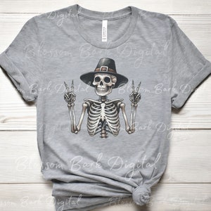 Digital - Funny Pilgrim Skeleton PNG Retro Thanksgiving PNG - Sassy ...