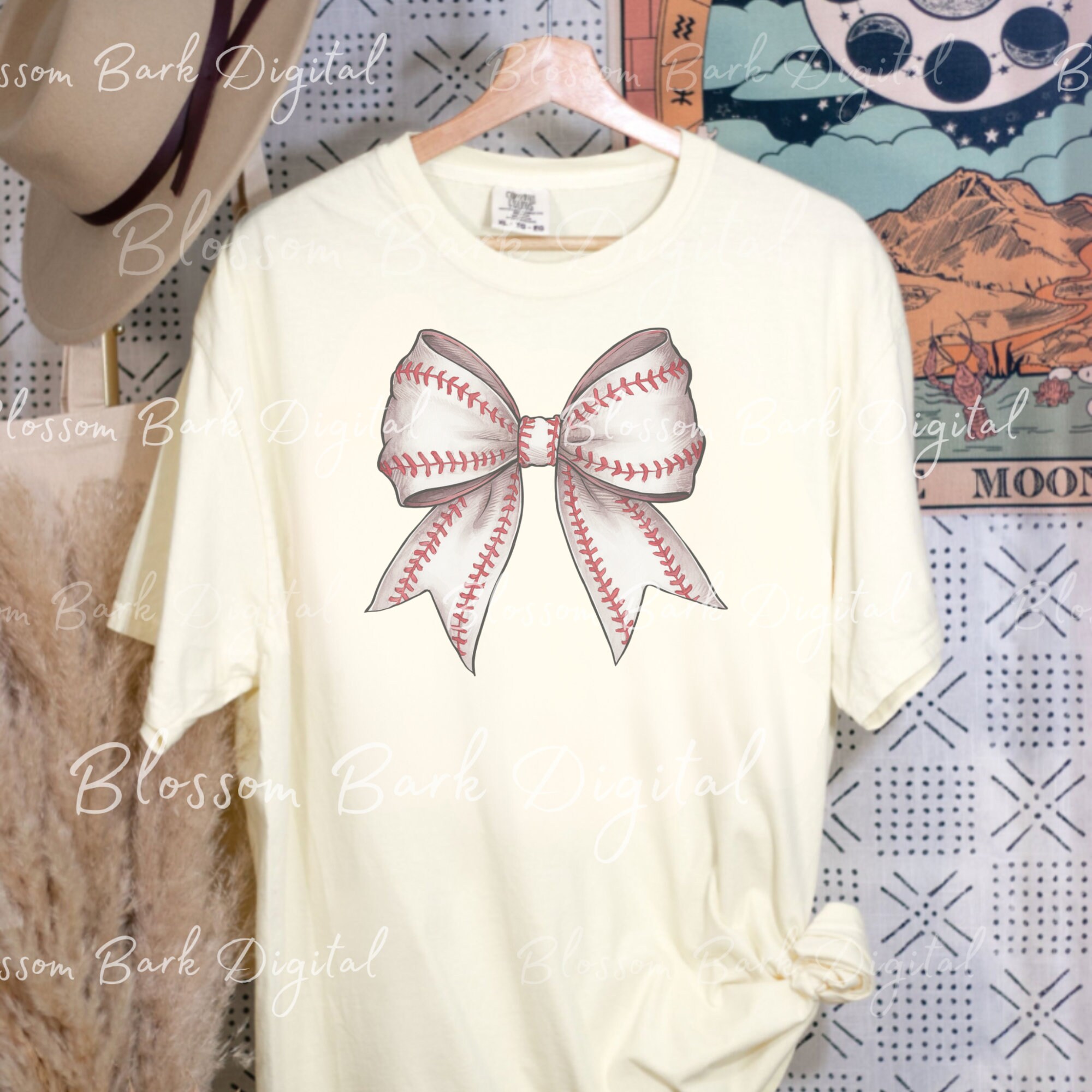 Girly Baseball Bow PNG - Instant Download for Girly Sports Shirt PNG ...