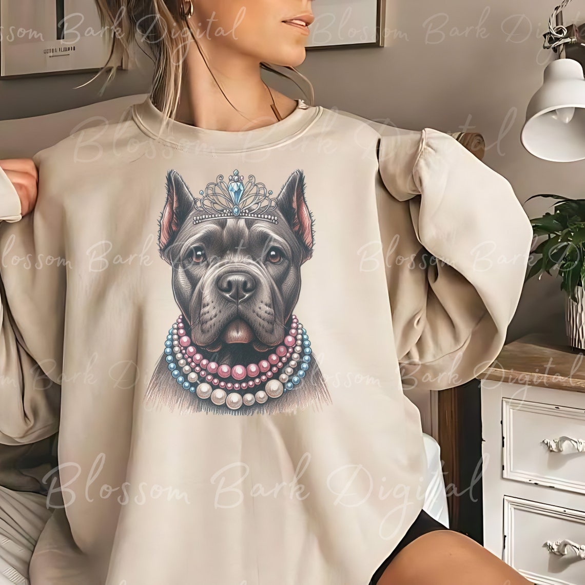 Glam Cane Corso PNG Cute Italian Mastiff Dog PNG - Coquette Pet ...
