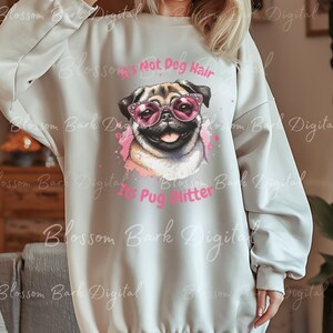 Digital Cute Pug Dog PNG - Its Dog Glitter PNG Pug Owner Instant ...