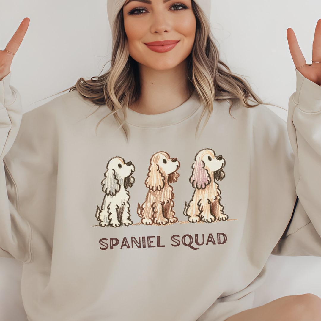 Cocker Spaniel Squad Sweatshirt, Unisex, Spaniel Dog Mama Shirt Women ...
