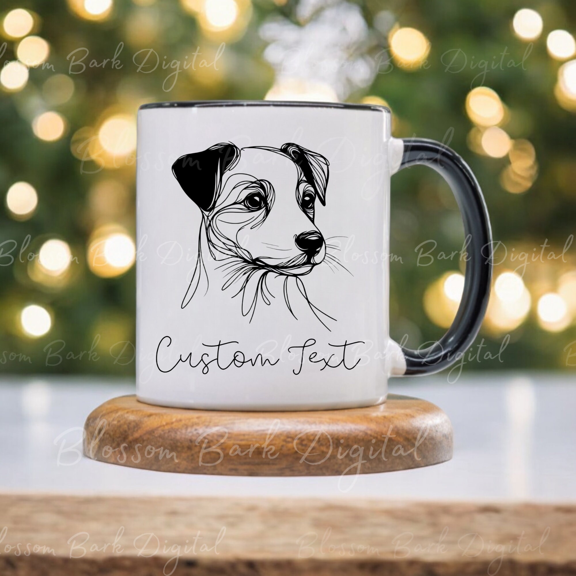 Personalized Jack Russell Terrier Mug - Custom Pet Line Portrait ...