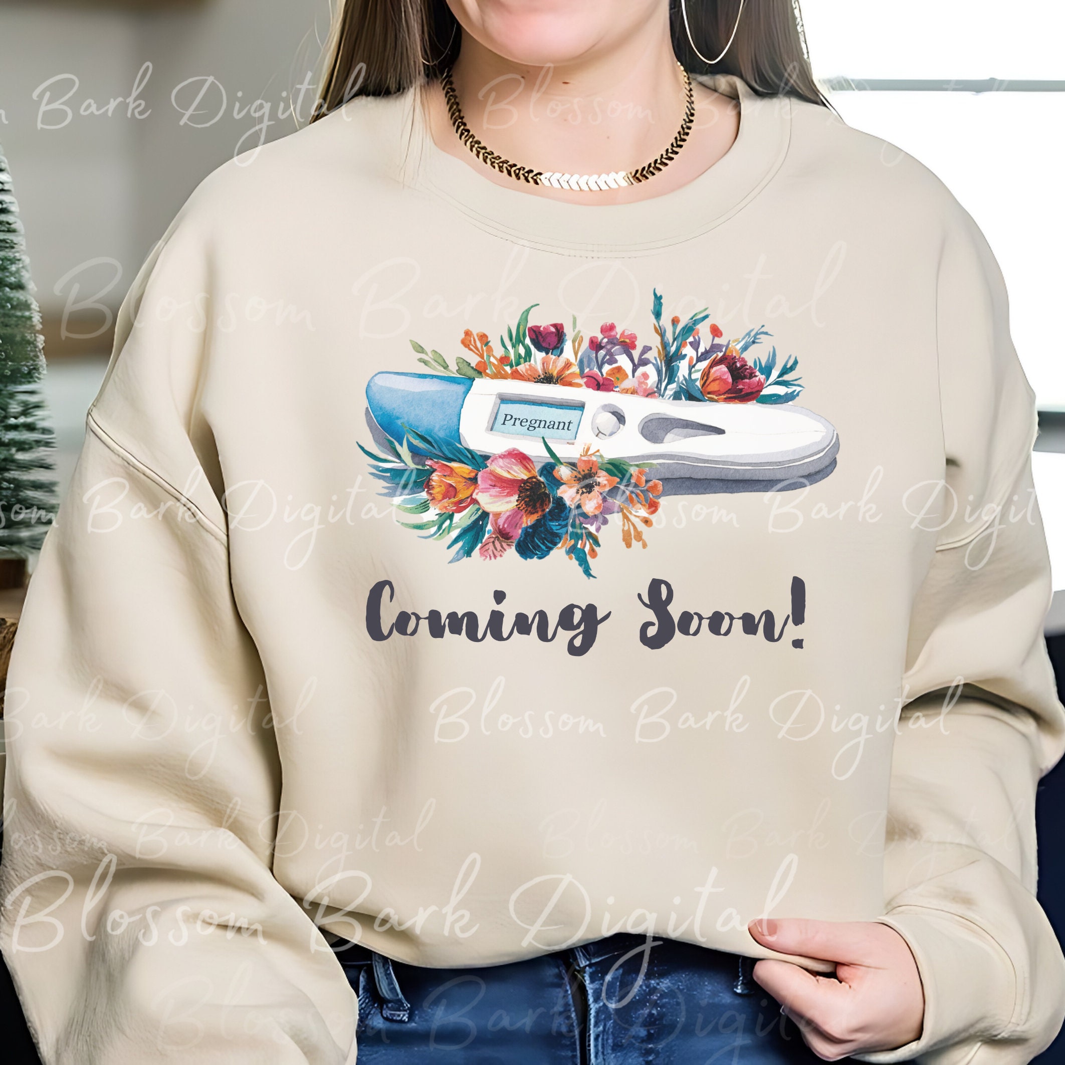Pregnancy Announcement PNG - Instant Download Coming Soon Baby and IVF ...
