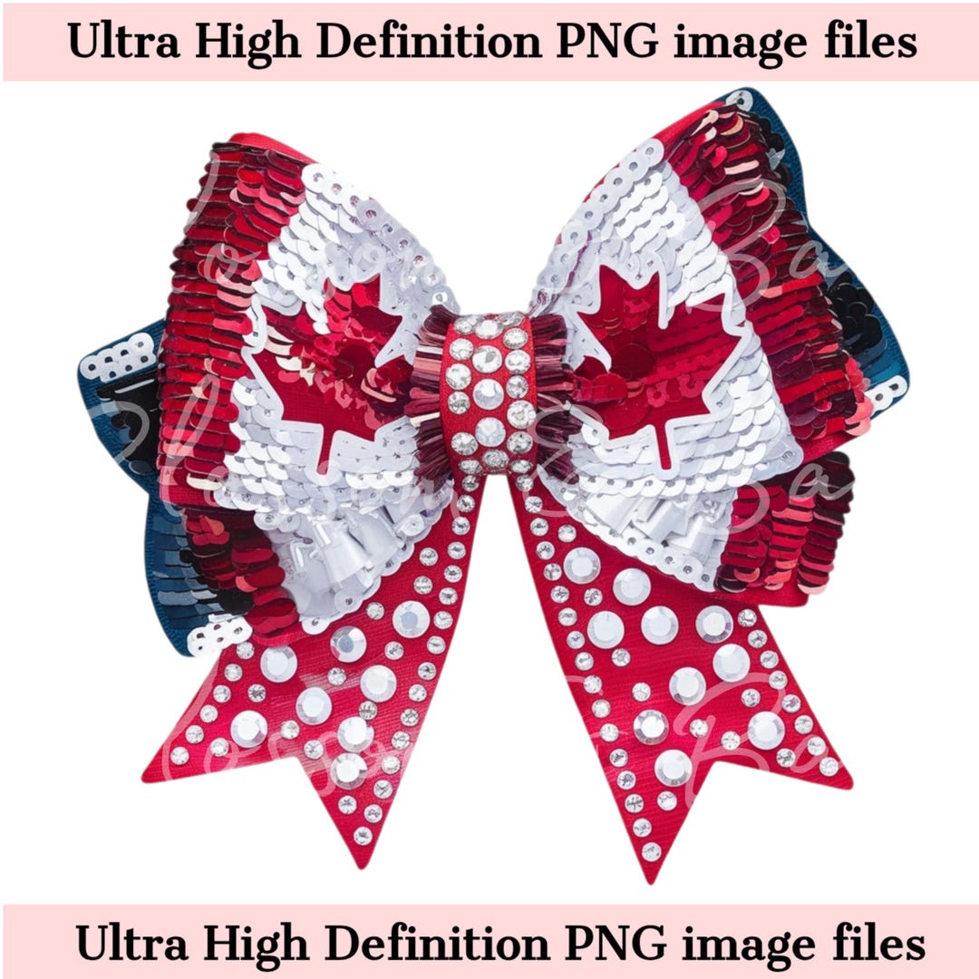 Digital - Bedazzled Canadian Bow PNG - Instant Download for Faux ...