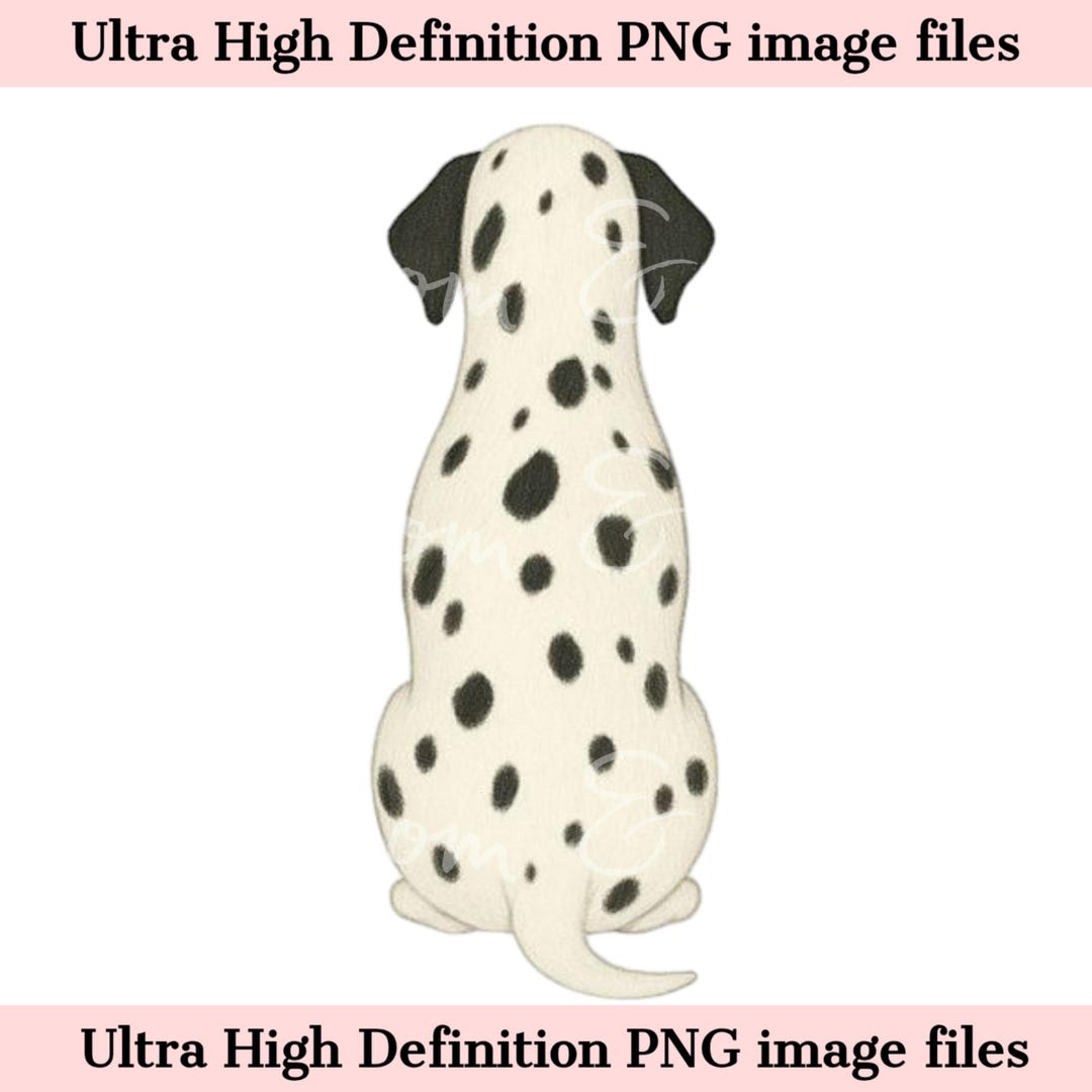 Digital - Back View Dalmatian Dog PNG Dalmatian Dog Clipart for ...