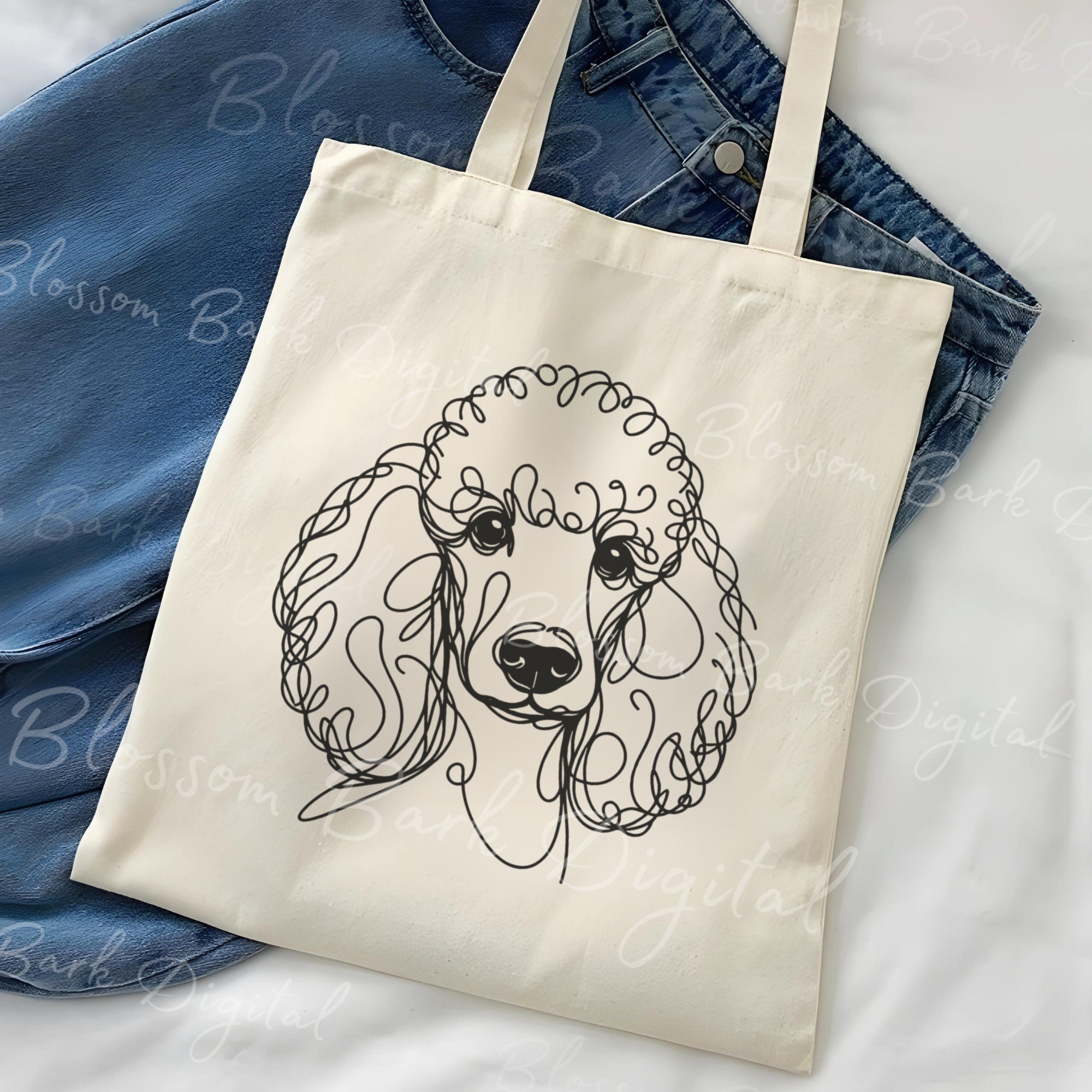 Digital Sketch Line Standard Poodle PNG File Beautiful Ink Line Art ...