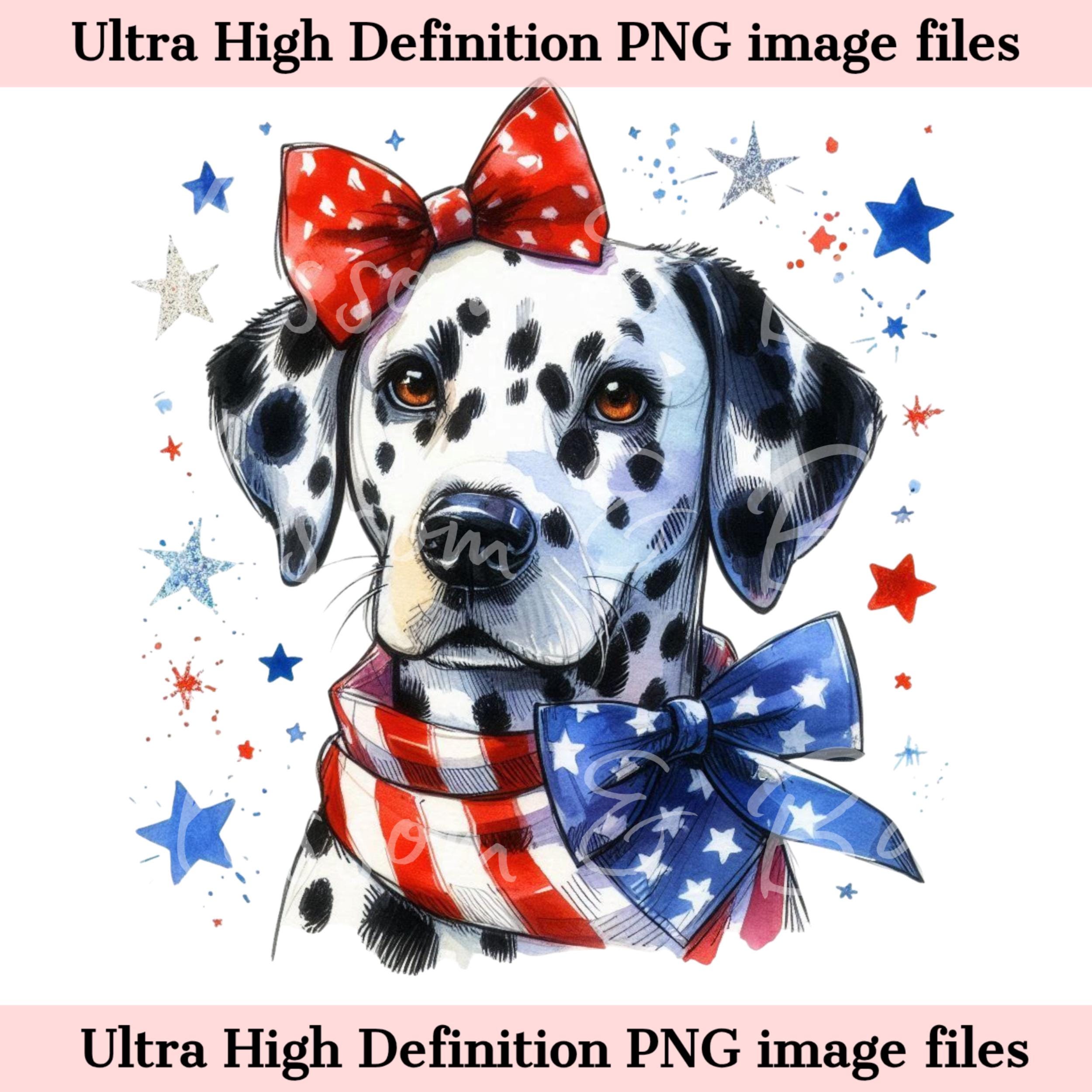 Digital Dalmatian PNG Printable Dog Portrait PNG - American Dog Png ...