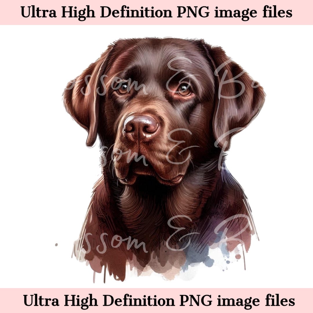 Digital Brown Labrador Retriever PNG Beautiful Chocolate Lab PNG - Dog ...