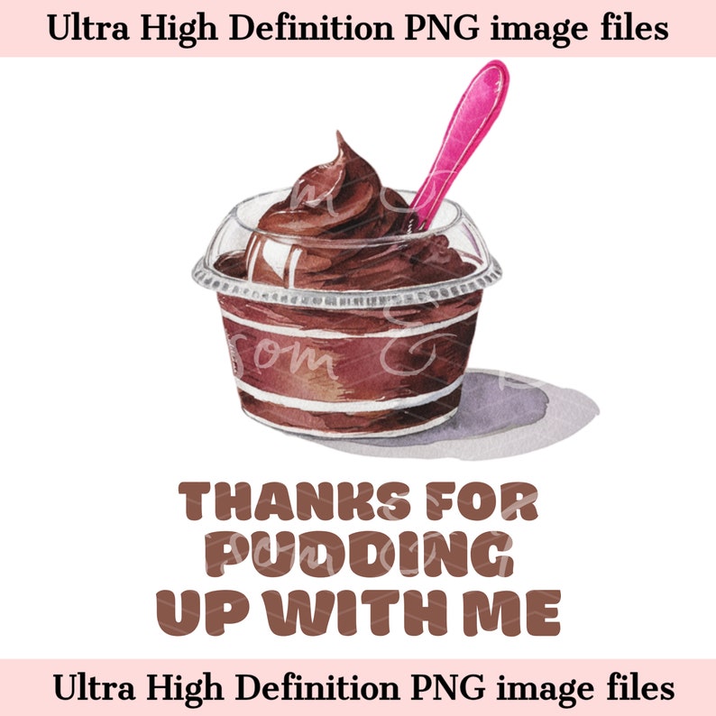 Funny Pudding PNG Instant Download for Statement Graphic Tshirt Cute ...