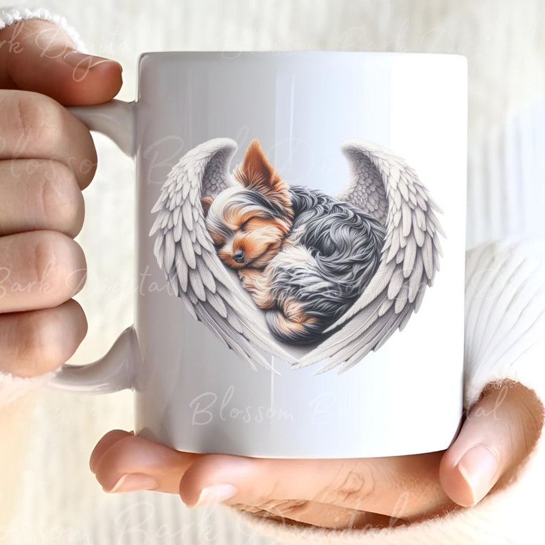 Digital Yorkshire Terrier PNG Dog Memorial PNG - Pet Portrait With ...