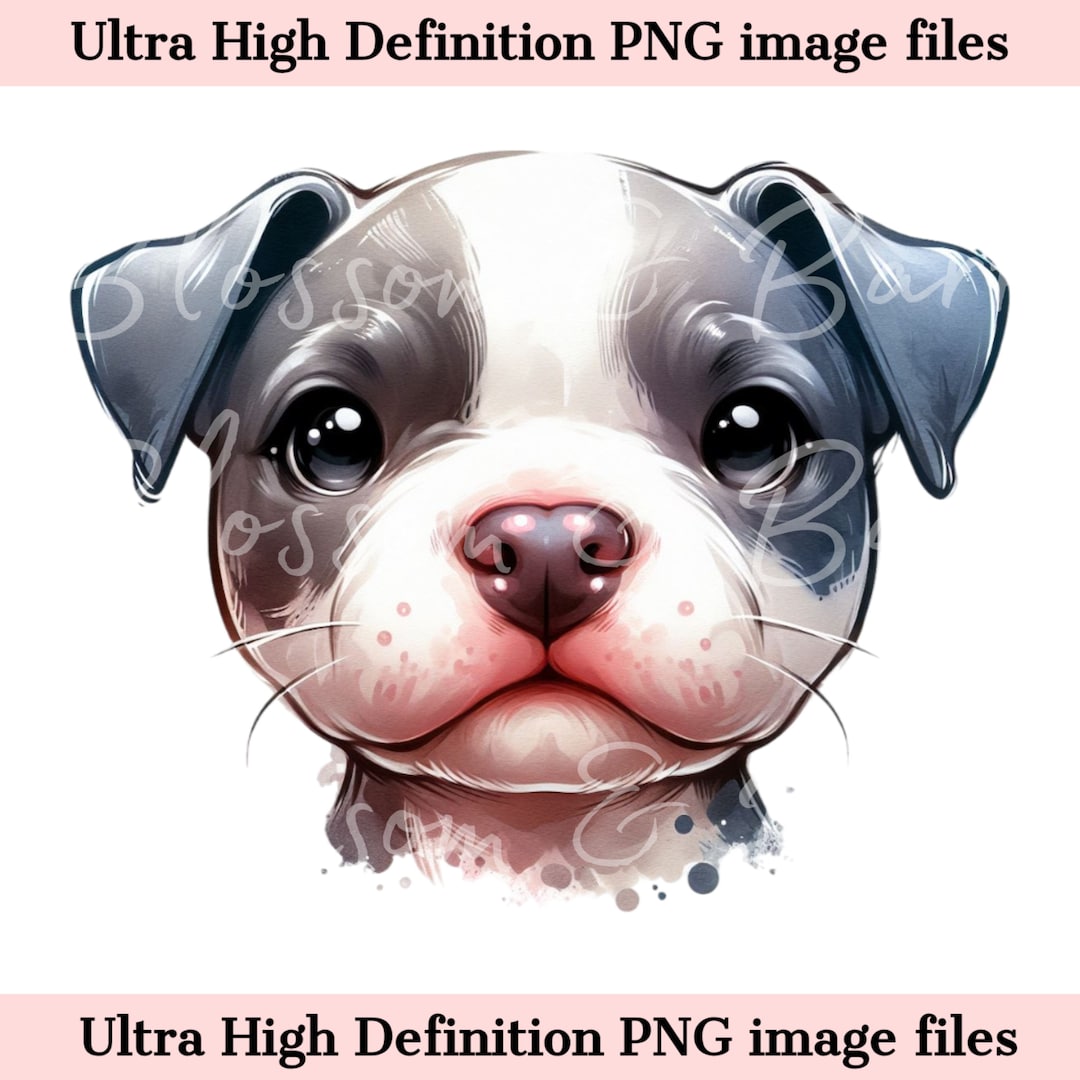 Cute Pit Bull Dog PNG - Instant Download for Cute Pit Bull Dog Mom ...