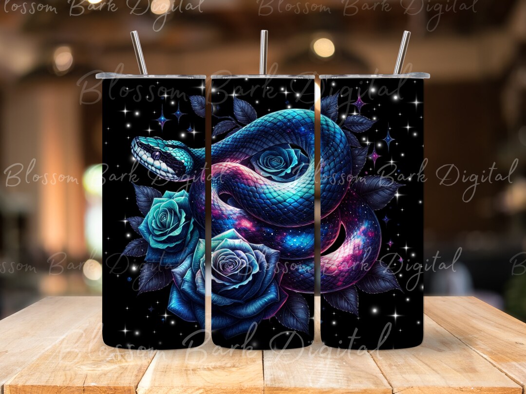 Digital- Seamless Galaxy Snake Wrap - 20 Oz Tumbler - Animal ...