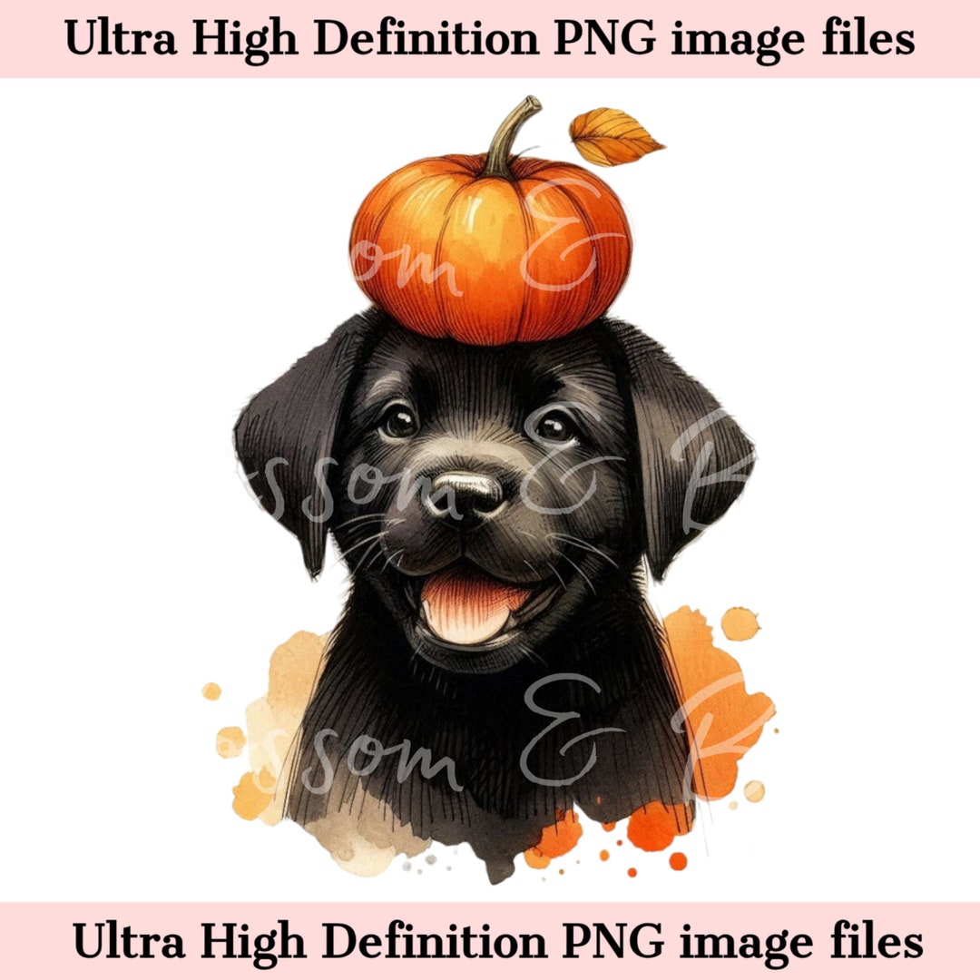 Digital - Fall Labrador Retriever PNG Autumn Dog Portrait PNG ...