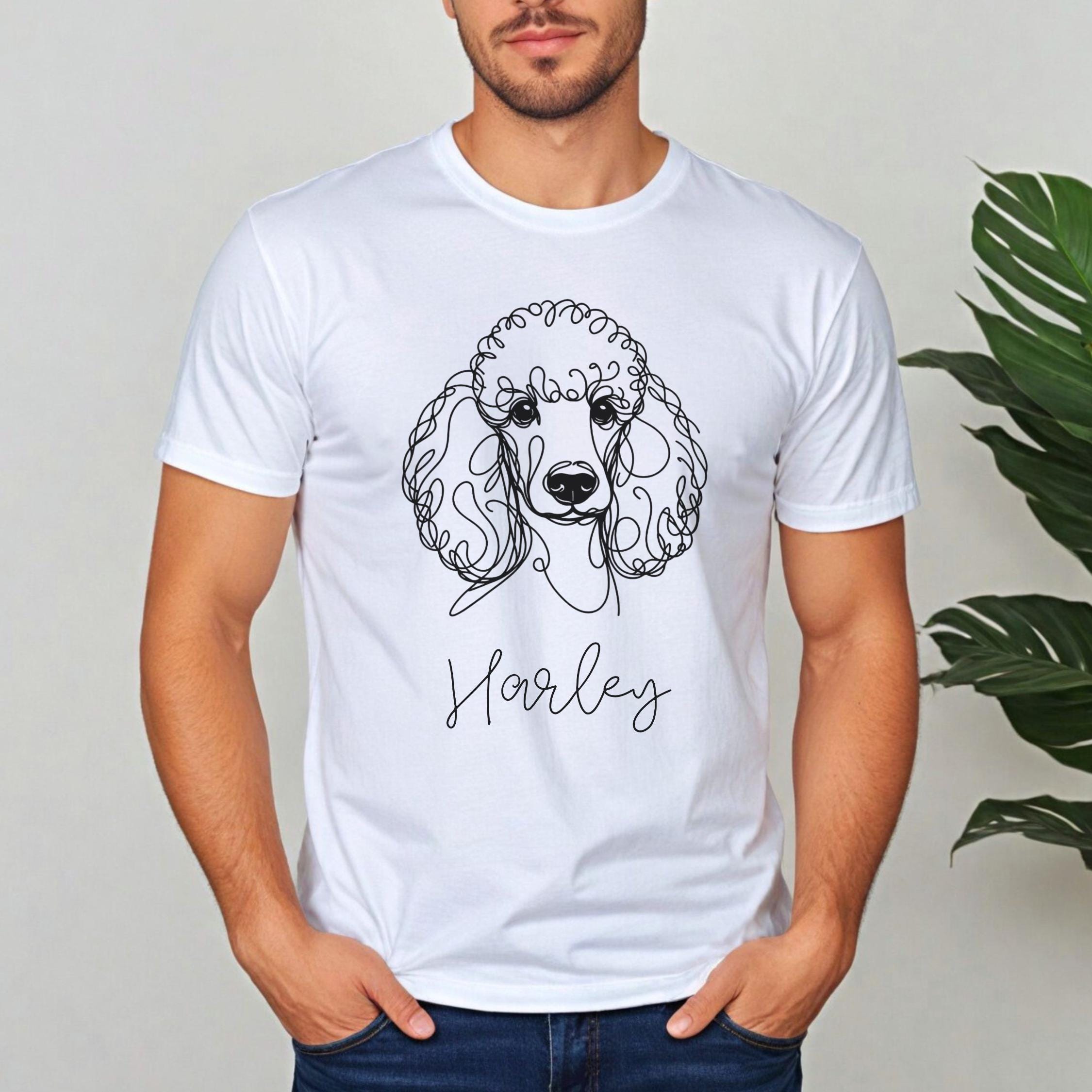 Personalized Standard Poodle Shirt - Custom Name Pet Portrait Tee ...