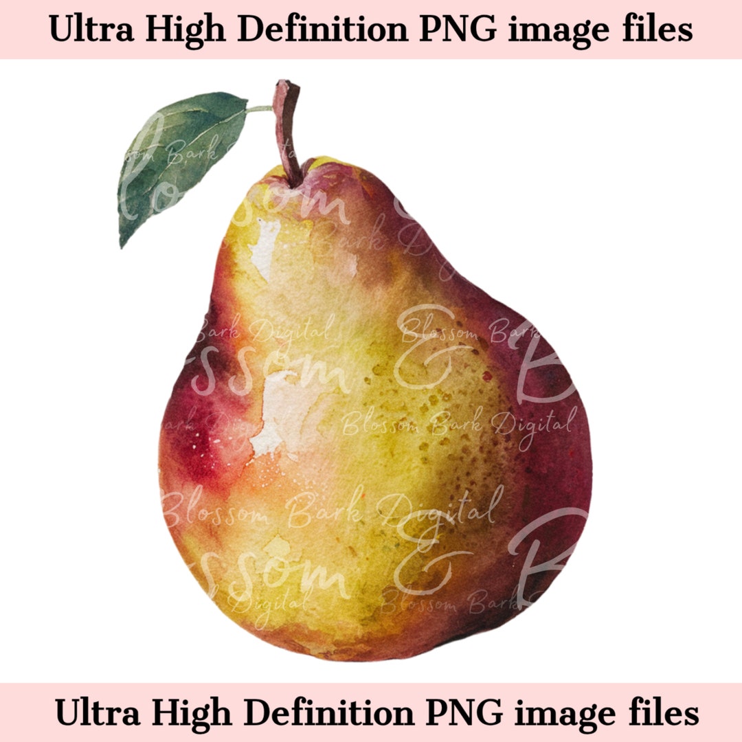 Digital Pear PNG Simple Food PNG - Kitchen and Cooking Clip Art ...