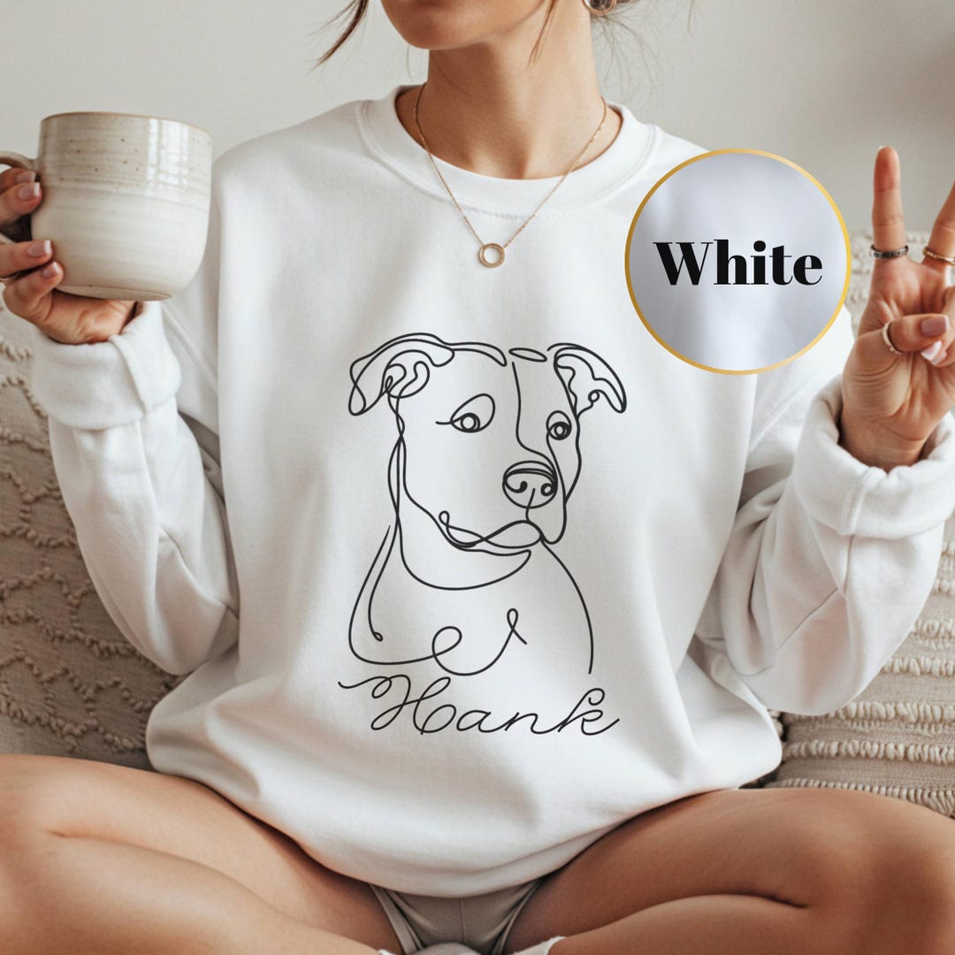 Personalized Pit Bull Sweatshirt - Pet Portrait Custom Name Sweater ...
