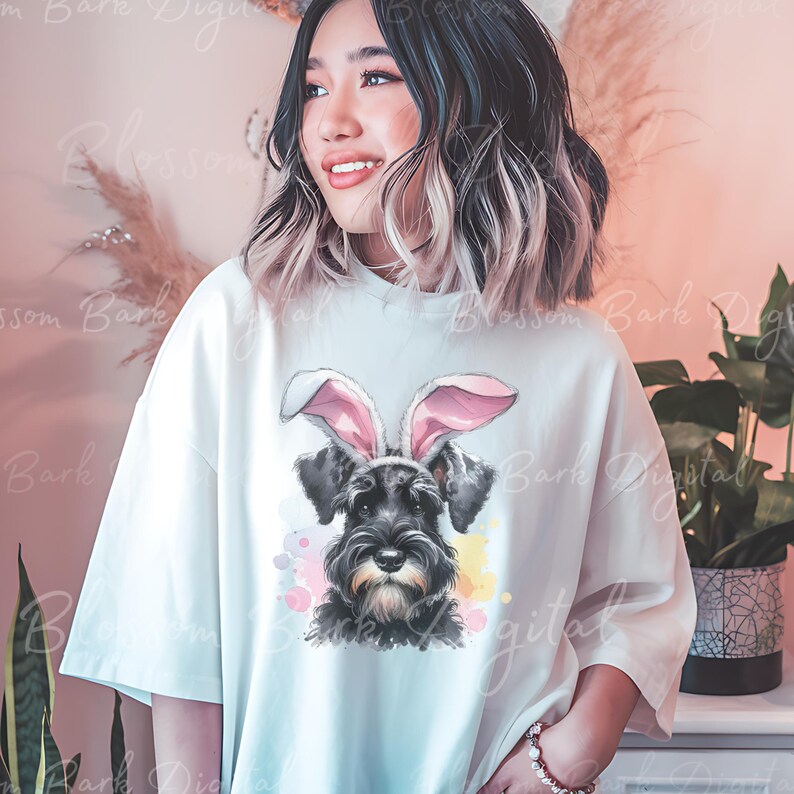 Digital Easter Schnauzer PNG Printable Dog Portrait PNG - Giant ...