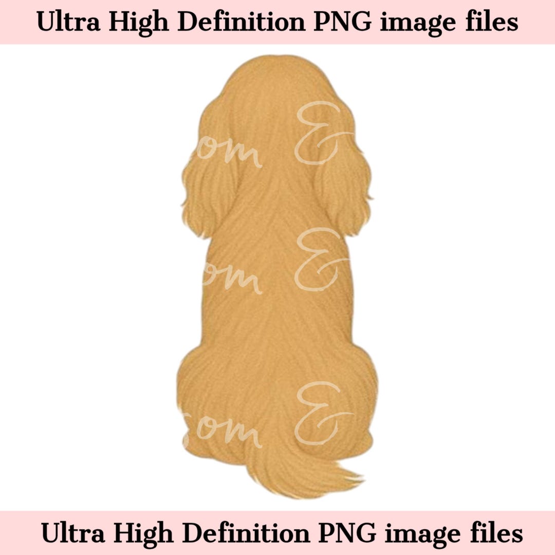 Digital - Back View Cocker Spaniel PNG Cocker Spaniel Dog Clipart for ...