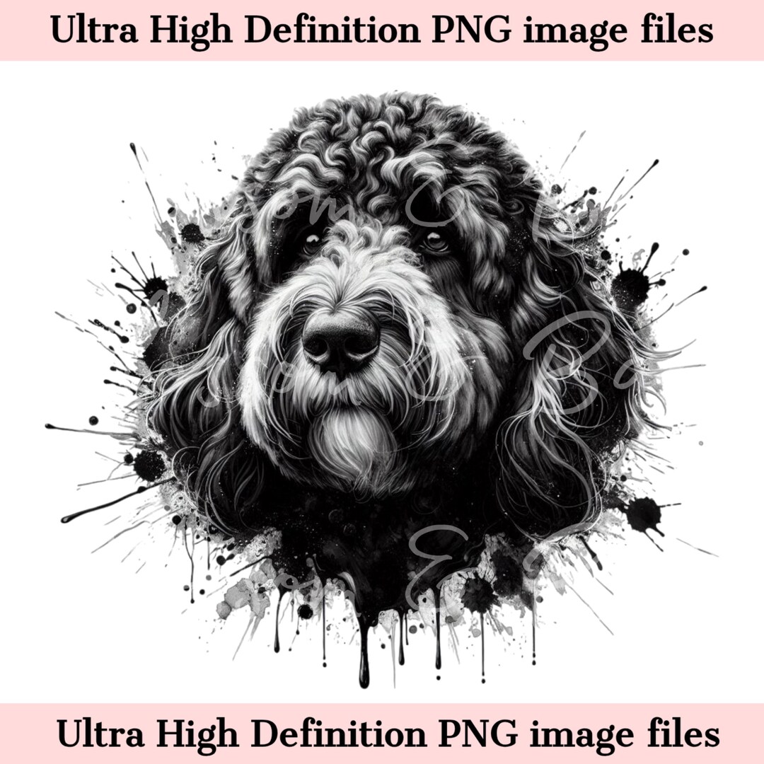 Digital - Goldendoodle Dog PNG - Instant Download for Ink Dog Shirt ...