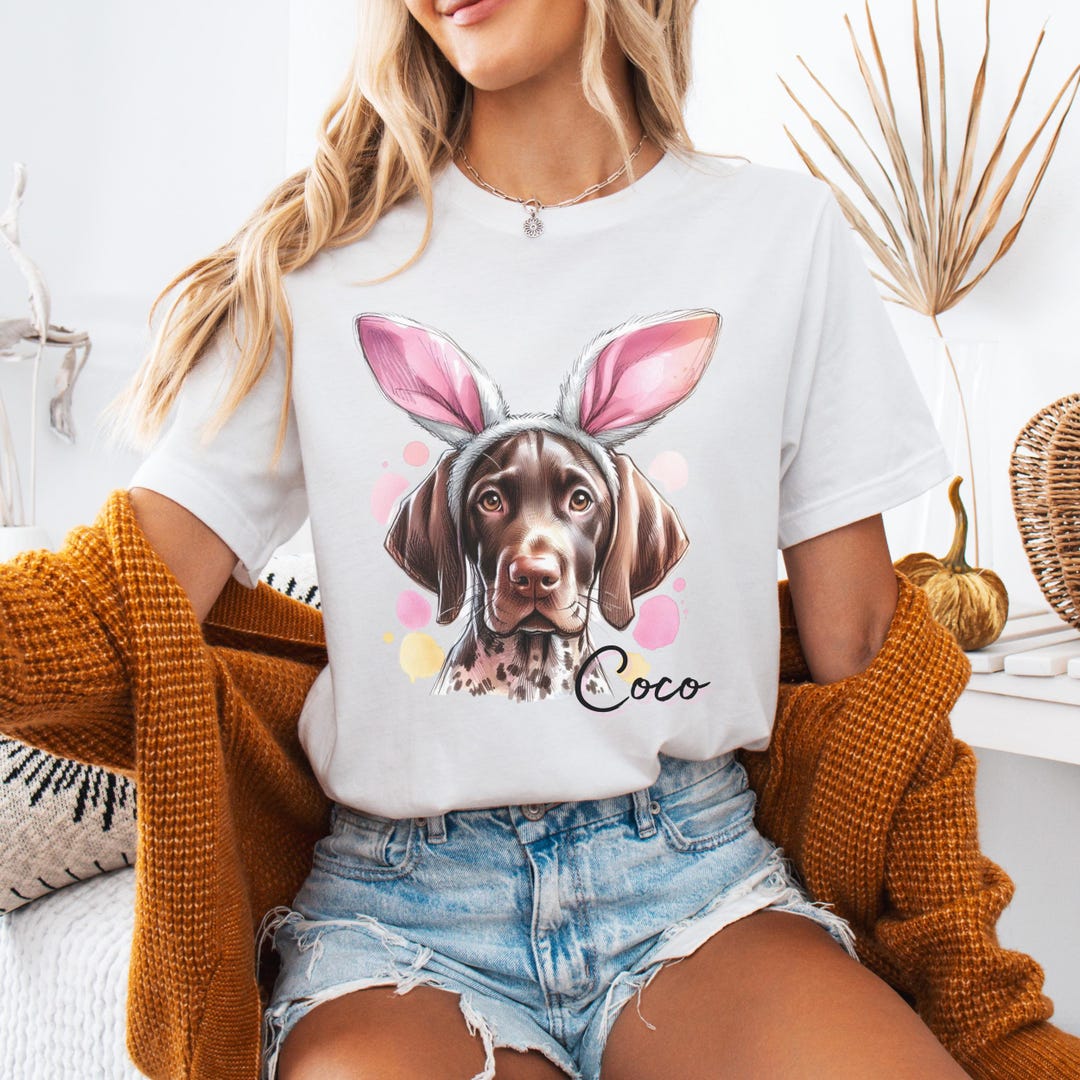 Custom Easter German Shorthair Pointer Dog T-shirt -personalized Name ...
