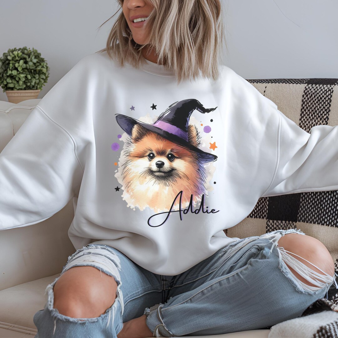Custom Halloween Pomeranian Sweater- Personalized Name Unisex Halloween ...