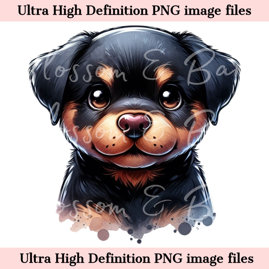 Cute Rottweiler PNG - Instant Download for Cute Rottie Dog Mom Shirt ...
