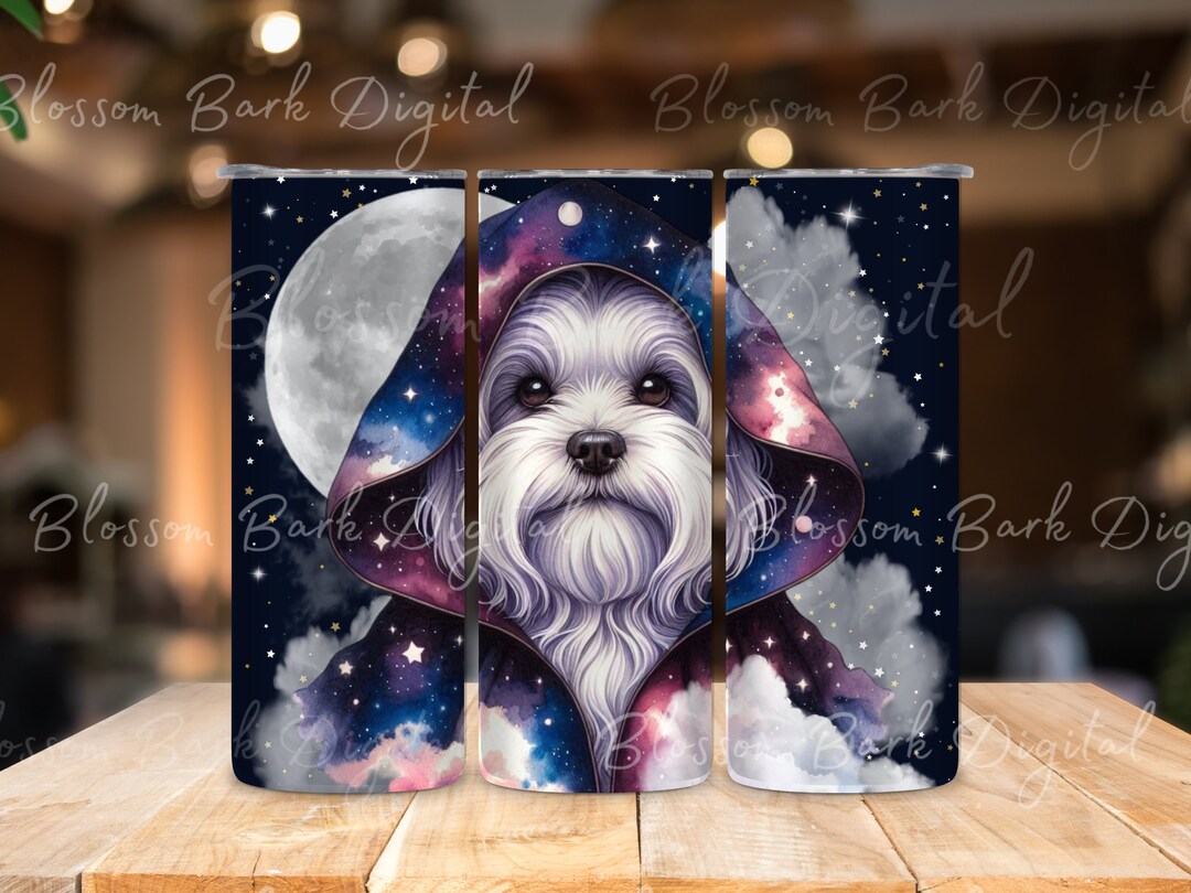 Digital - Halloween Maltese Dog Wrap - 20 Oz Tumbler Dog Sublimation ...