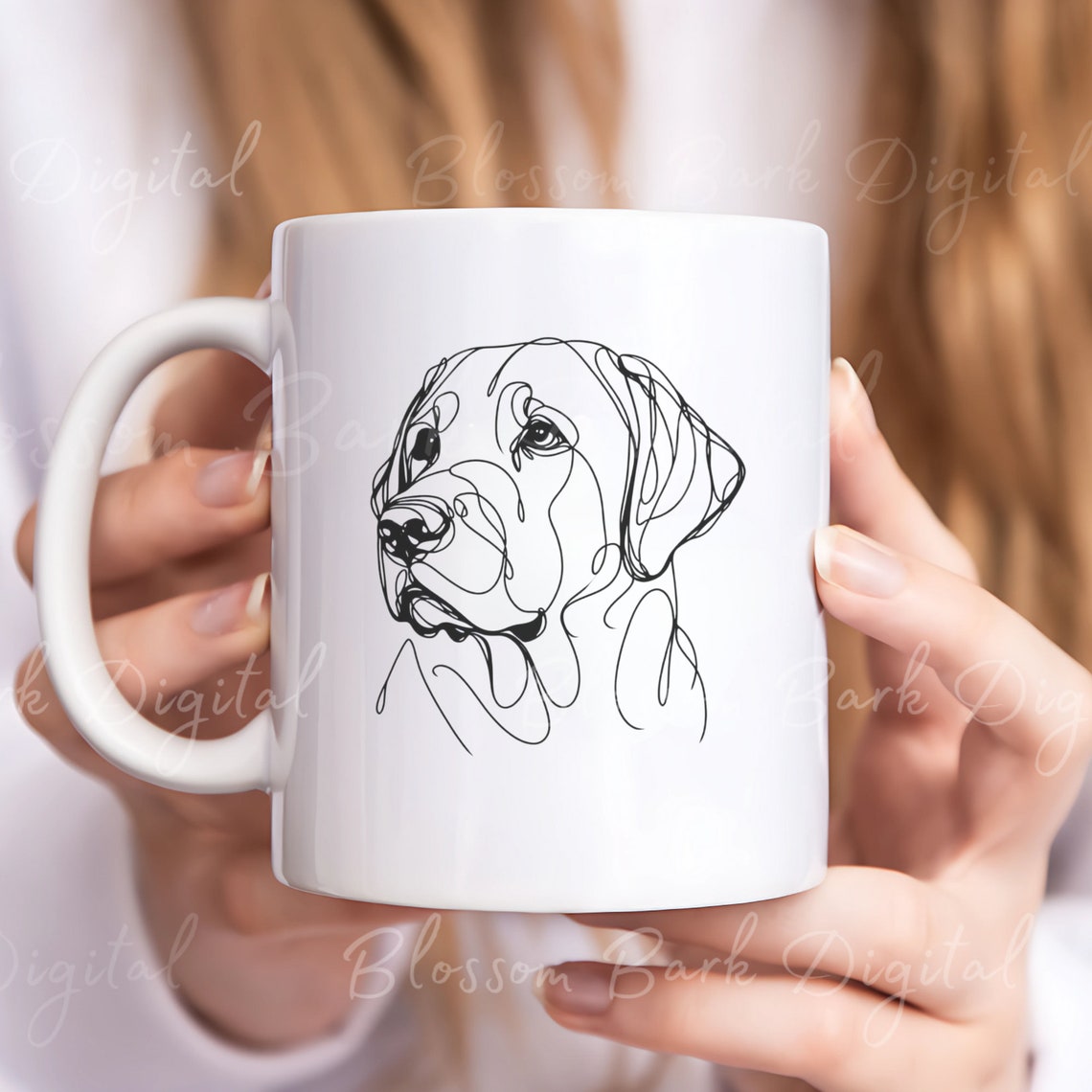 Digital Sketch Line Labrador Retriever PNG File Beautiful Ink Line Art ...