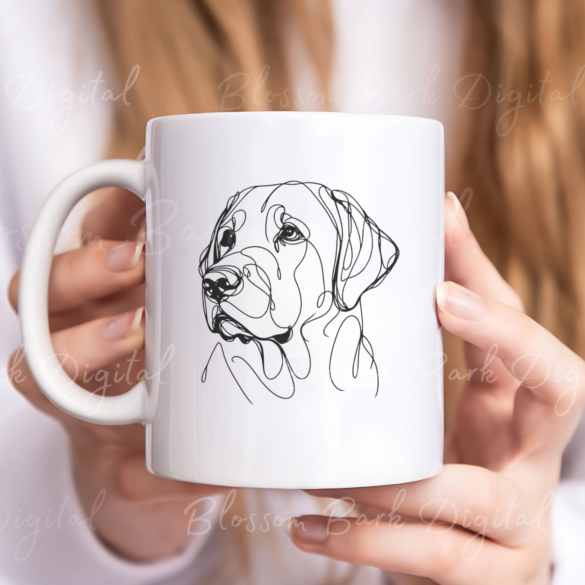 Digital Sketch Line Labrador Retriever PNG File Beautiful Ink Line Art ...