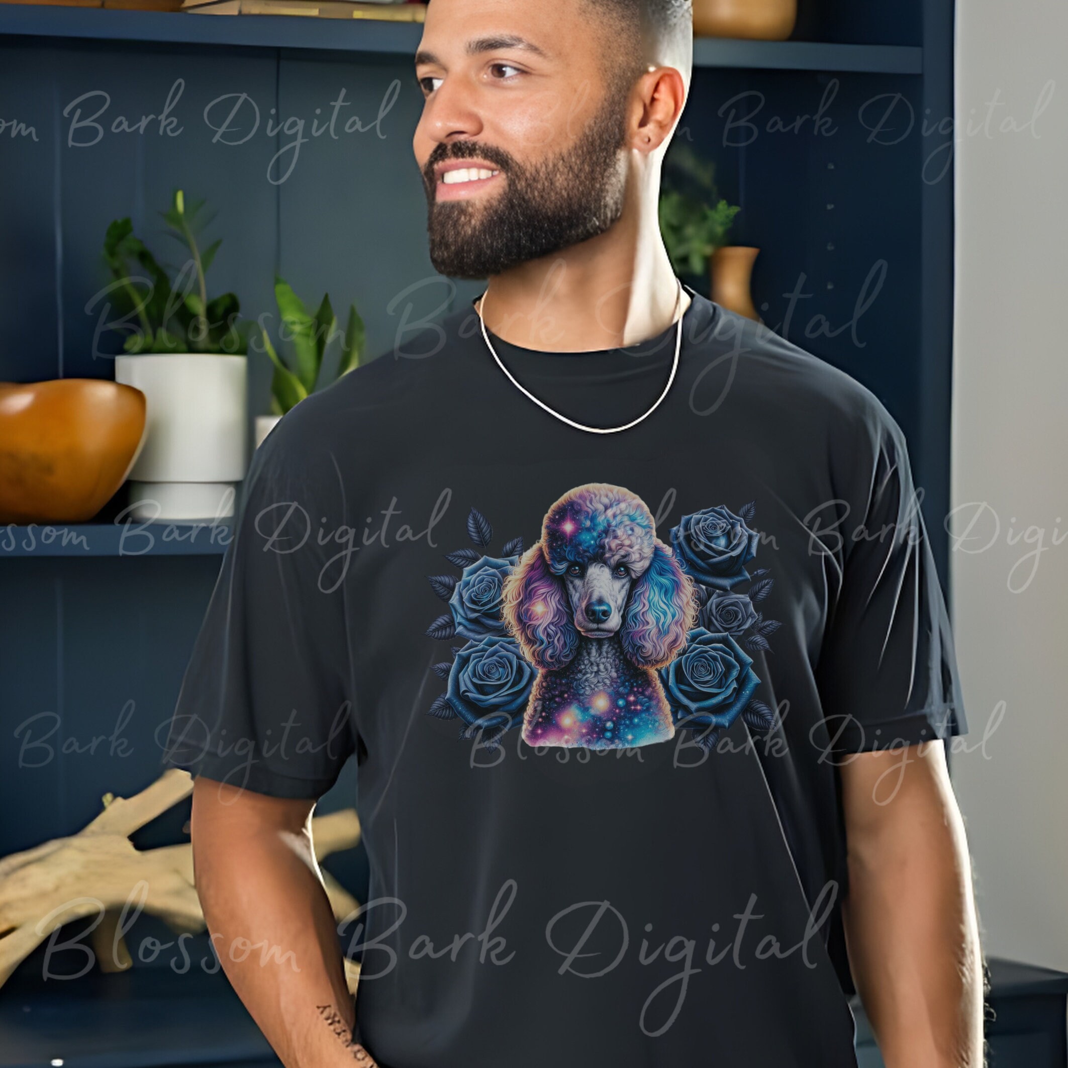 Digital Standard Poodle PNG Galaxy PNG - Cute Poodle PNG Instant ...