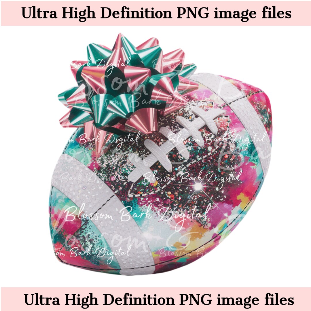 Digital - Retro Football PNG, Tie Dye Pink Glitter Football PNG ...