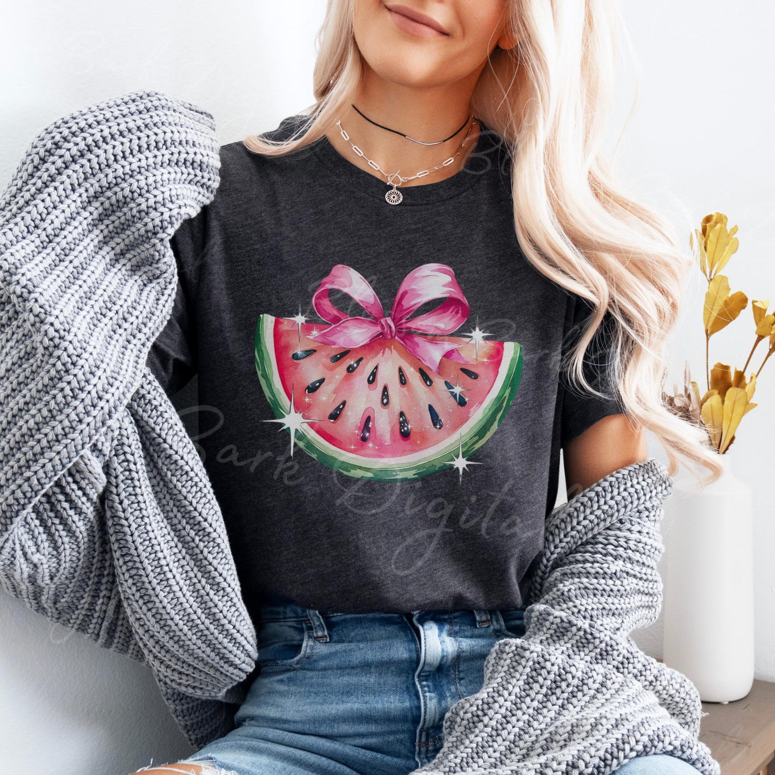 Digital Preppy Watermelon PNG - Instant Download for Simple Living ...