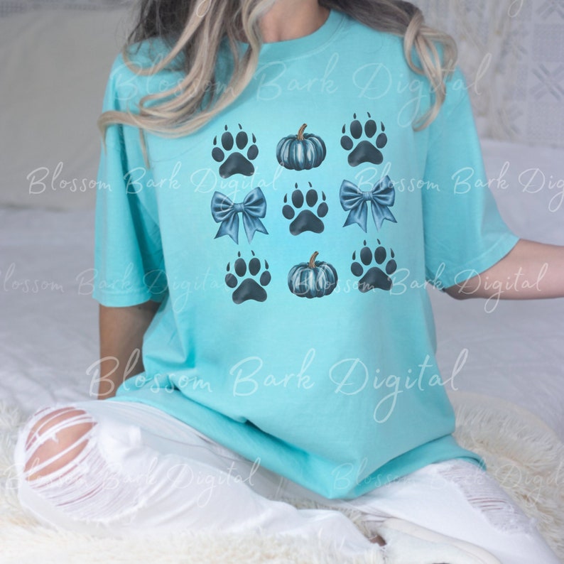 Paw Print Autumn Grid PNG Instant Download for Groomer and Dog Sitter ...