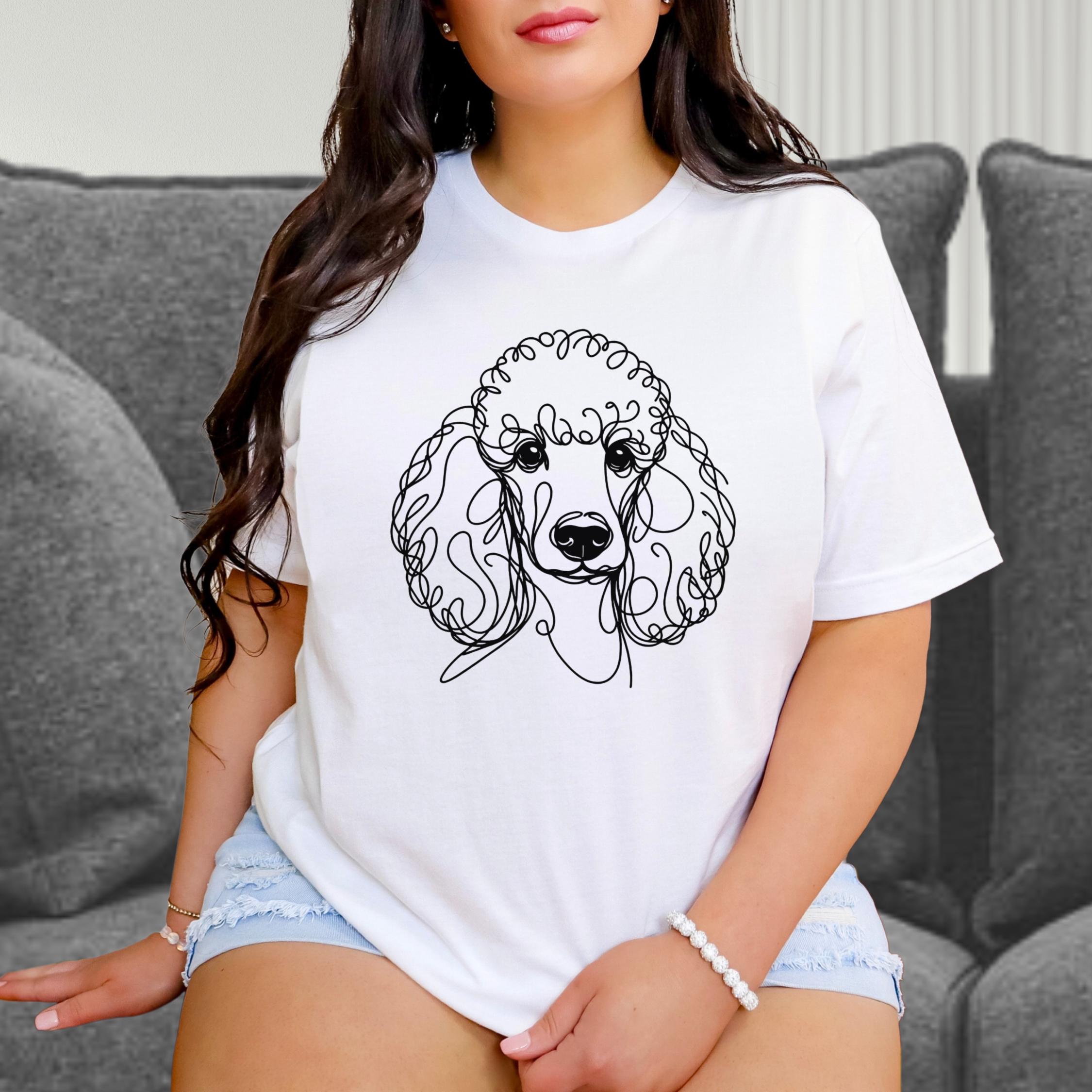 Personalized Standard Poodle Shirt - Custom Name Pet Portrait Tee ...