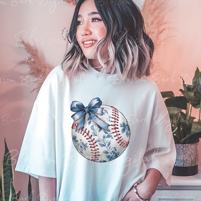 Girly Floral Baseball PNG - Instant Download for Girly Sports Shirt PNG ...