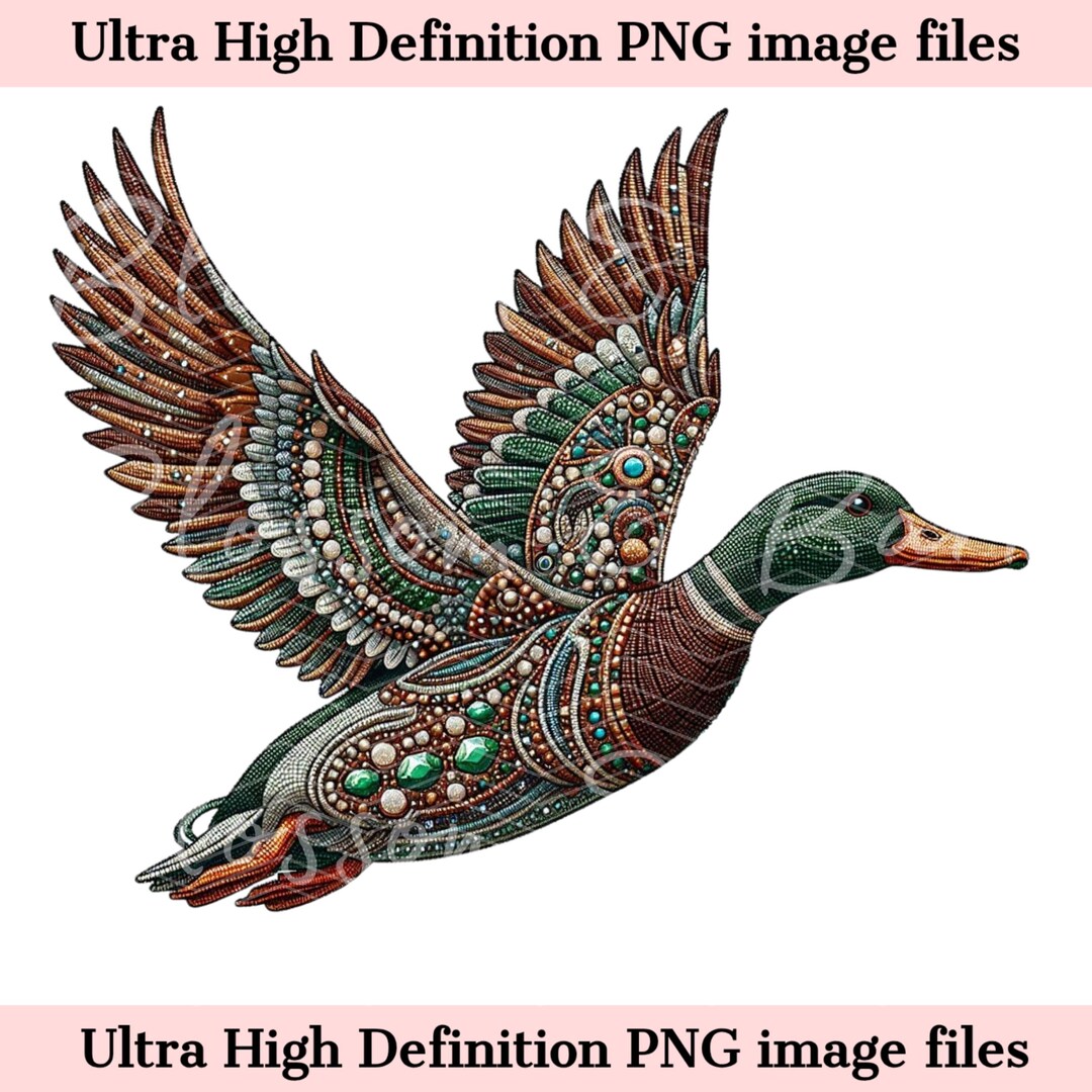 Digital - Mallard Duck PNG | Jeweled Wild Duck Sublimation PNG ...