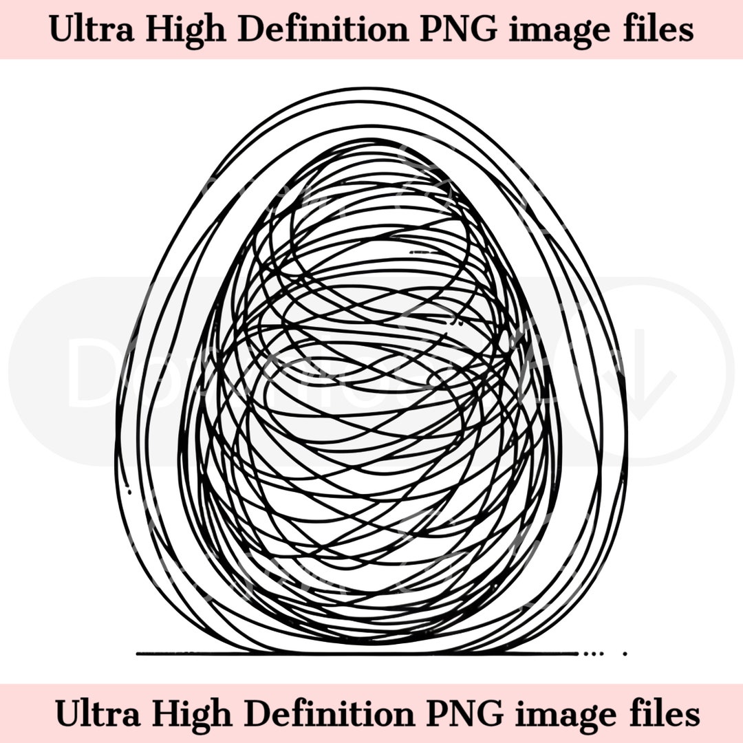 Digital Sketch Line Egg PNG File Beautiful Ink Line Art Minimal Baking ...