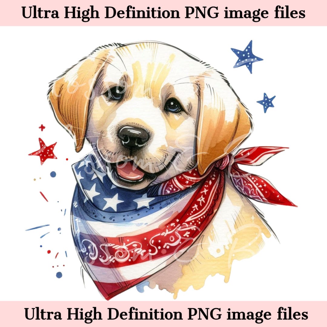 Digital Cute Yellow Lab PNG Printable Dog Portrait PNG - Summer Hunting ...