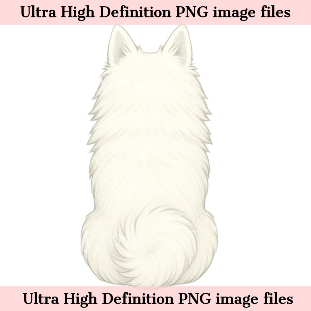 Digital - Back View Spitz Dog PNG Lab Spitz Memorial Clipart for ...