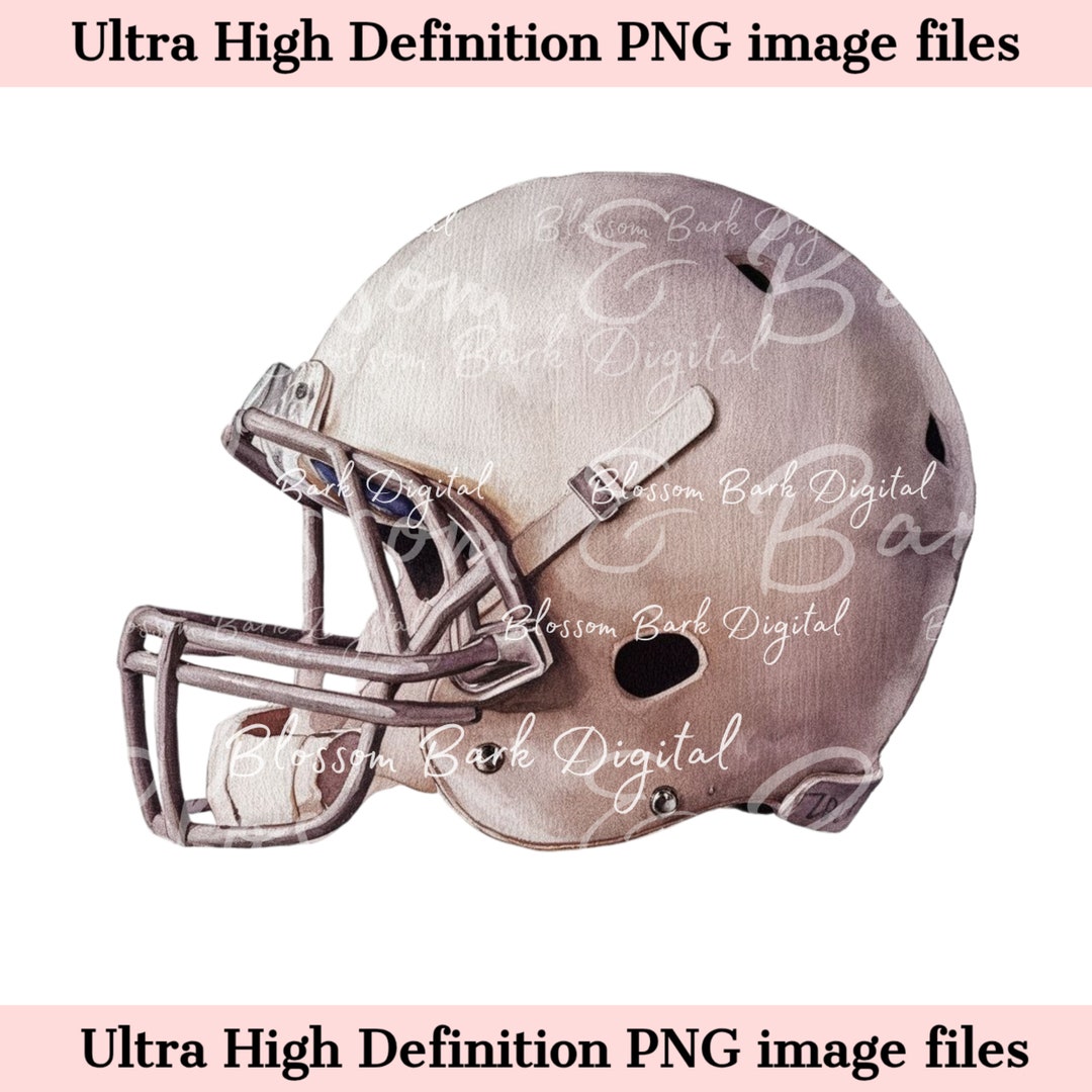 Digital White Football Helmet PNG Simple Football Season PNG - Fall ...