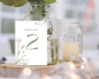 Instant Download Wedding / Party Table Number / Flower / Garden ...
