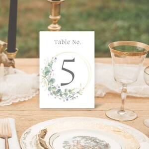 Instant Download - Wedding / Party Table Number / Flower / Garden ...