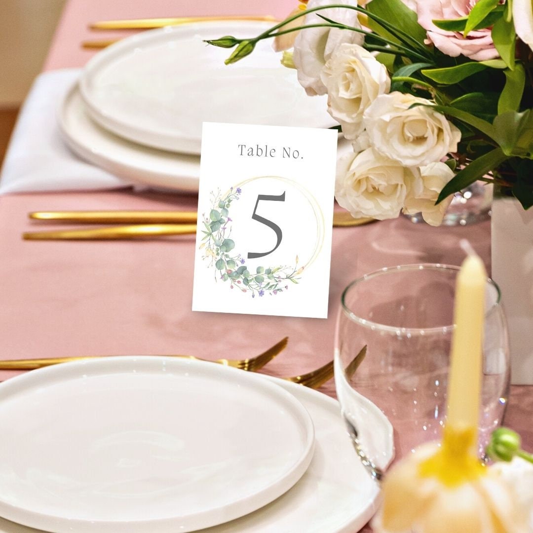 Instant Download - Wedding / Party Table Number / Flower / Garden ...