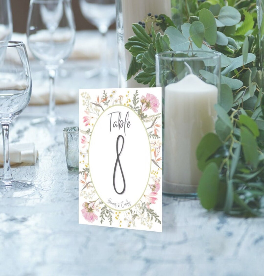 Instant Download - Wedding / Party Table Number / Flower / Garden ...