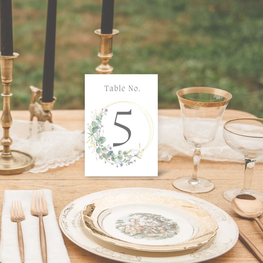 Instant Download - Wedding / Party Table Number / Flower / Garden ...