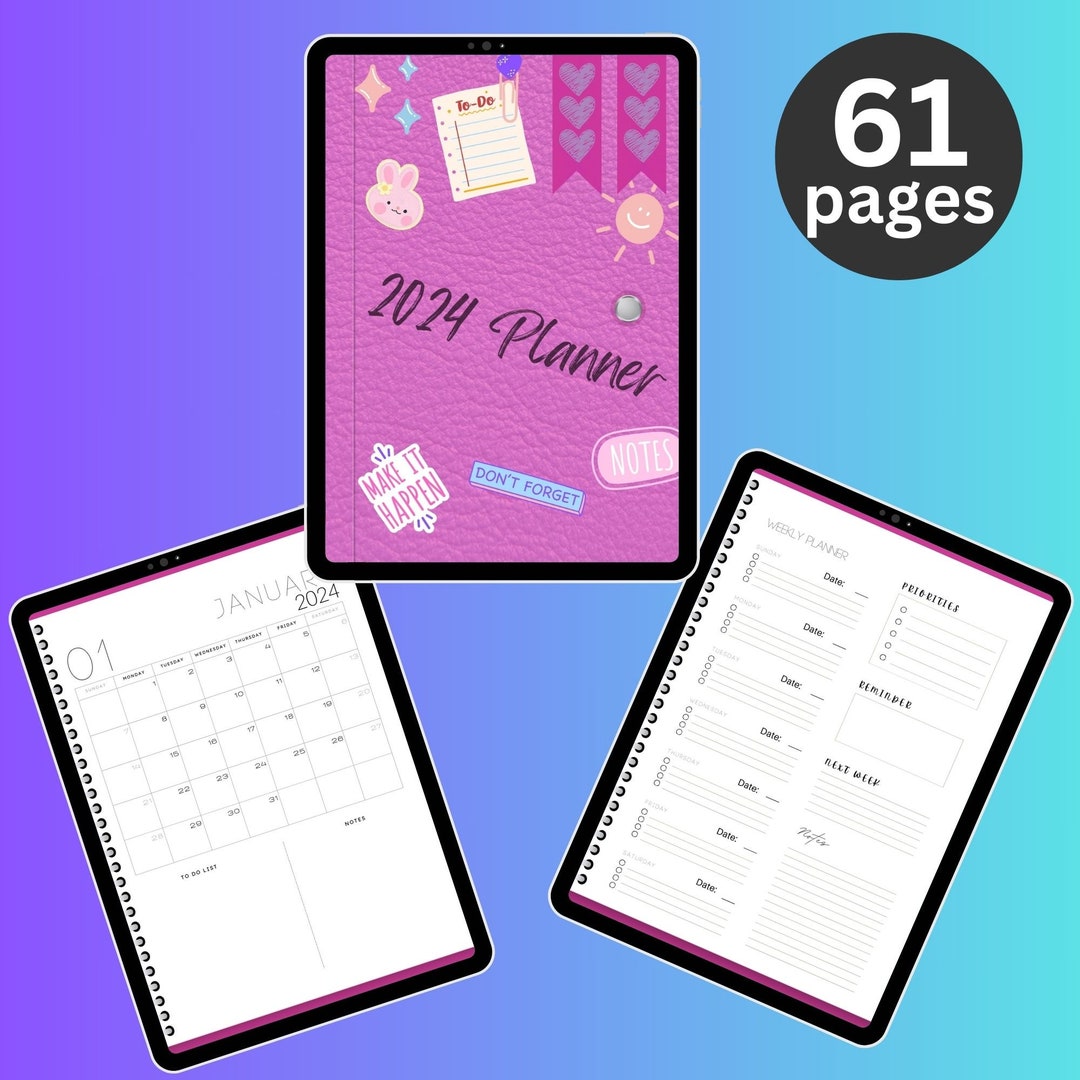 Digital 2024 Weekly Planner INSTANT DOWNLOAD (goodnotes) - Etsy