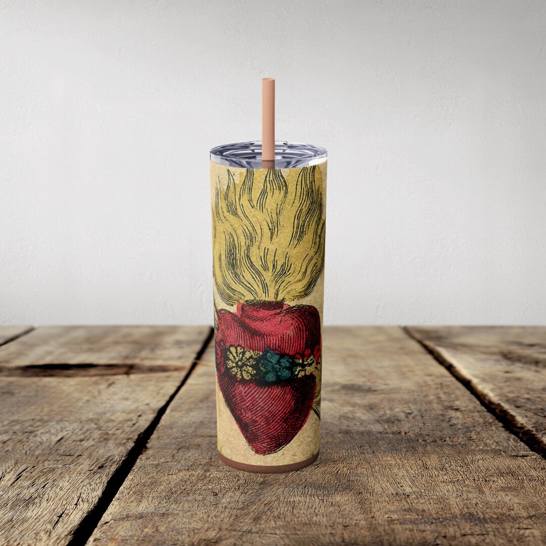 Catholic Cup With Straw, Immaculate Heart of Mary, Blessed Virgin, Our ...