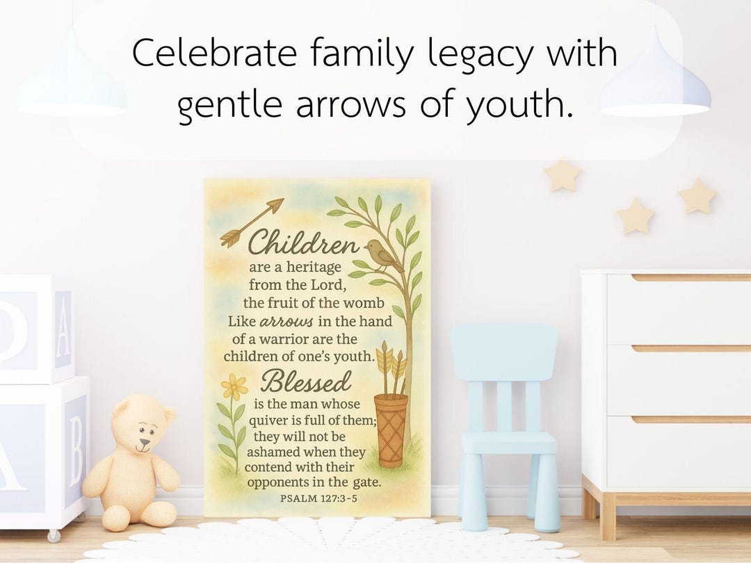 Children Are a Heritage From the Lord – Psalm 127:3–5 Bible Verse Wall ...