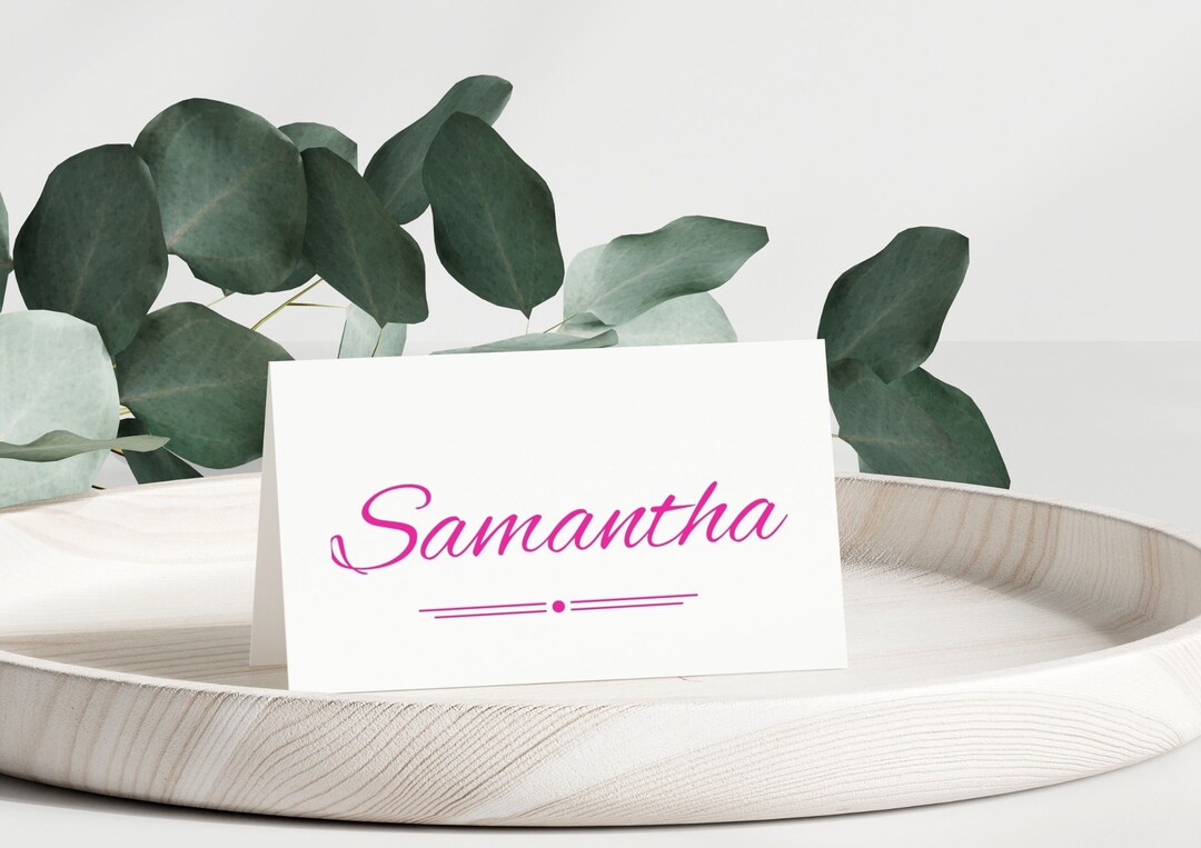 Pretty in Pink Place Cards | Bridal Shower Place Cards | Pink Place ...